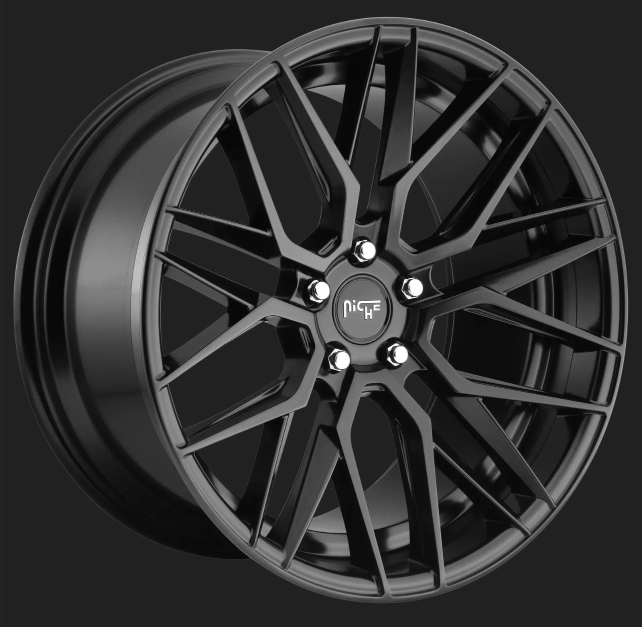 NICHE 2 x Wheels Set Rims M190 GAMMA 20x10.5 5x112 Matte Black Cermic ...