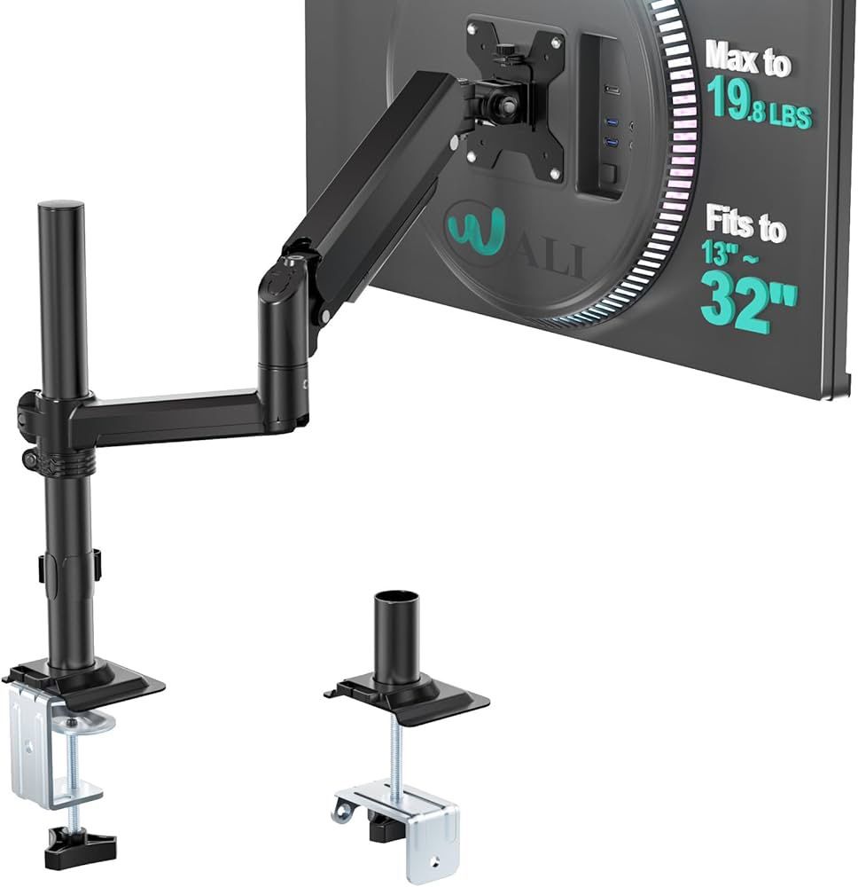 E952 $20 Single Monitor Arm 13-32 Inch, Single Monitor Mount, Vesa Desk ...