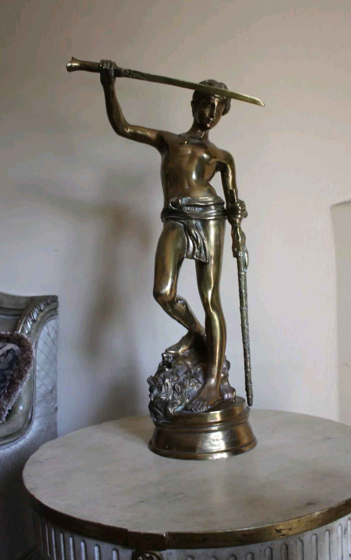King David And Goliath Statue
