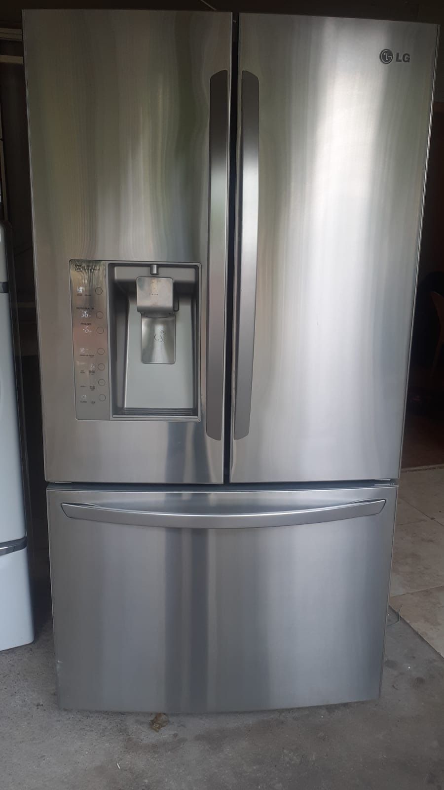 Lg Stainless Steel Fridge 3 Door for Sale in Laveen Village, AZ - OfferUp