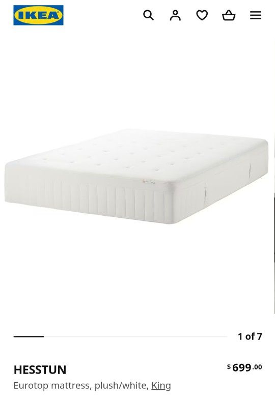 Hesstun King Size Mattress From IKEA for Sale in Irving TX OfferUp
