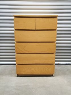 IKEA MALM Oak Veneer 6 Drawer Dresser Chest Cajonera Dimensions In Photo for Sale in San Diego CA OfferUp