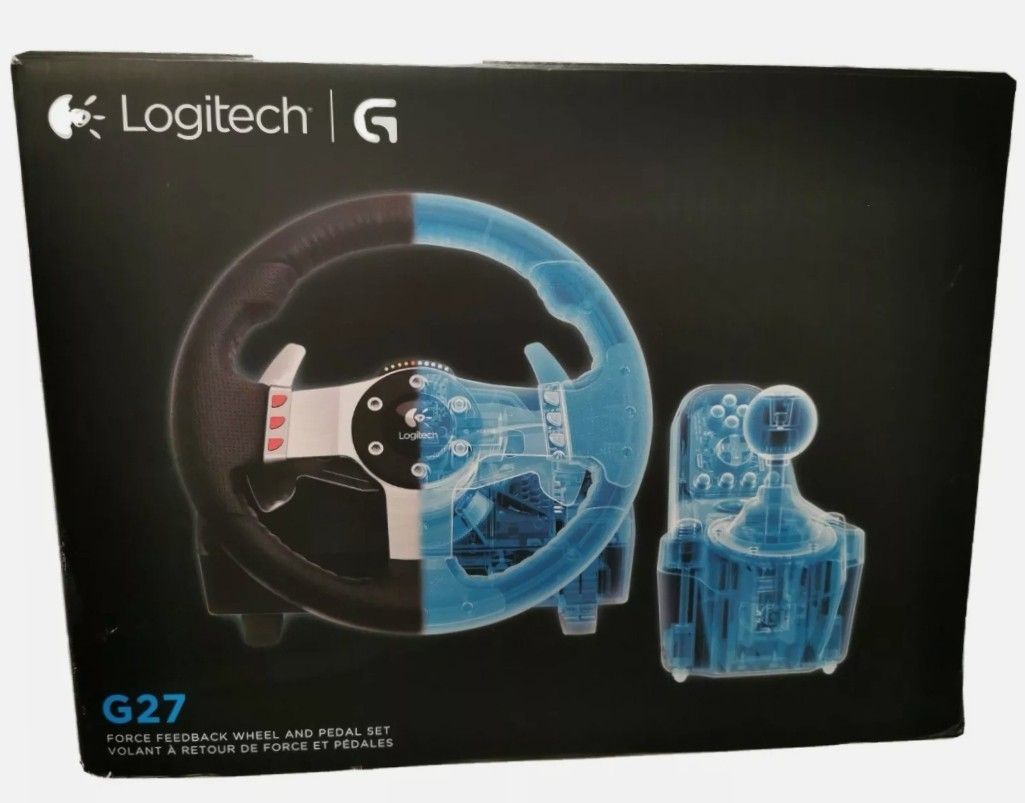 USED Genuine Leather & Steel Logitech G27 Racing Wheel for PS3 ...