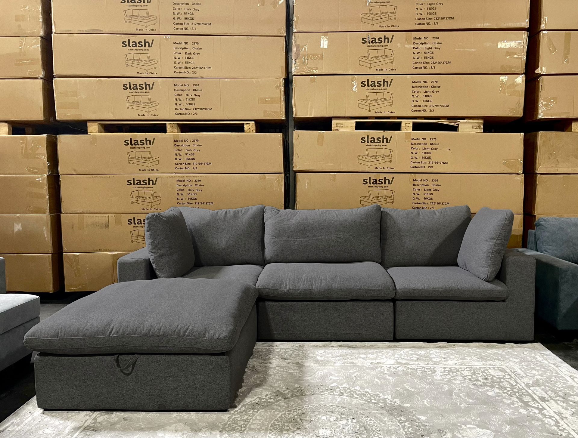 WAREHOUSE CLEARANCE | BRAND NEW 4pc Cloud Modular Sofa Sectional Couch ...