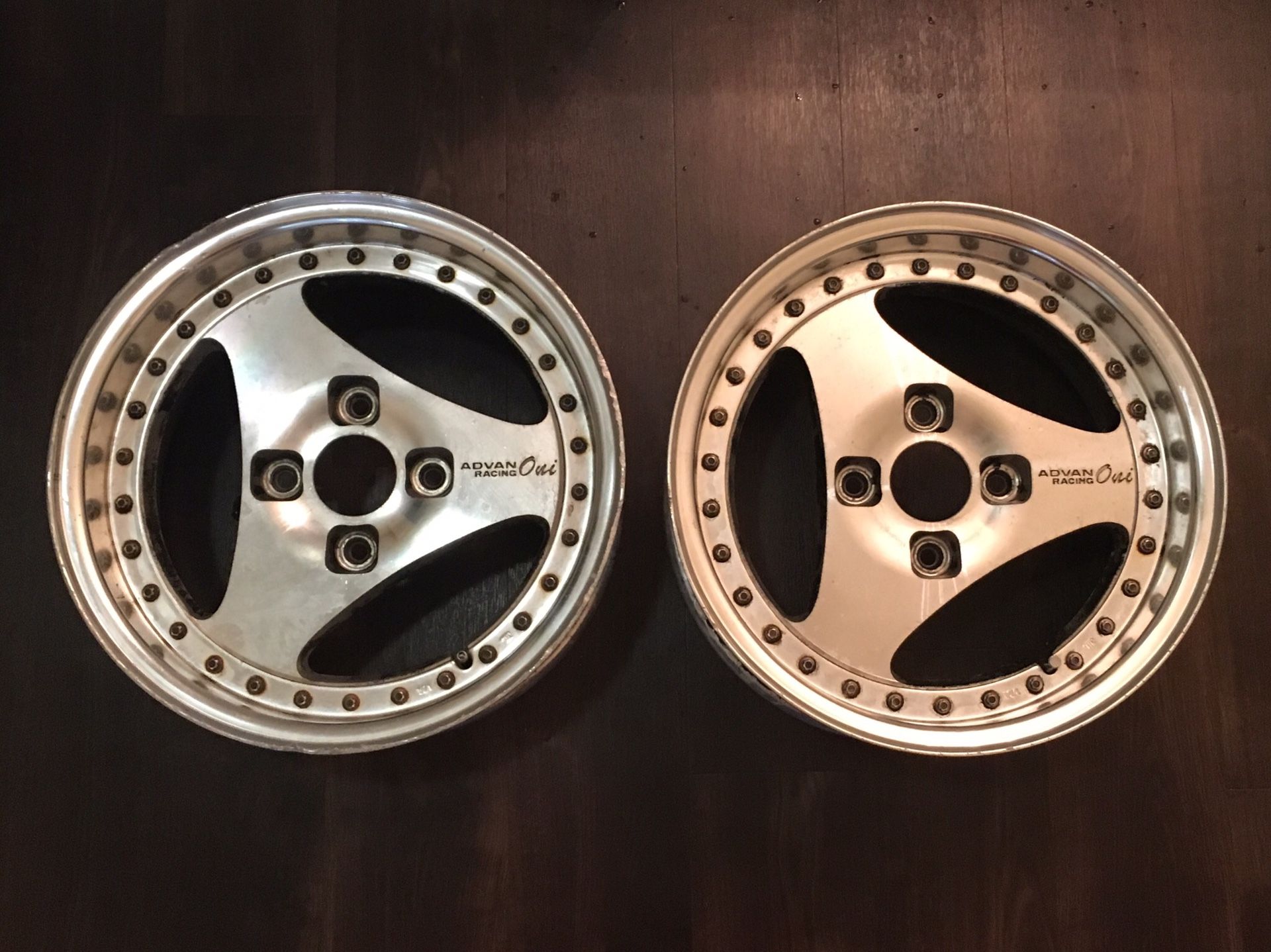 Advan Oni Pair 15x7 +15 Offset (4 5/8” Backspacing) Toyota Corolla AE86 ...