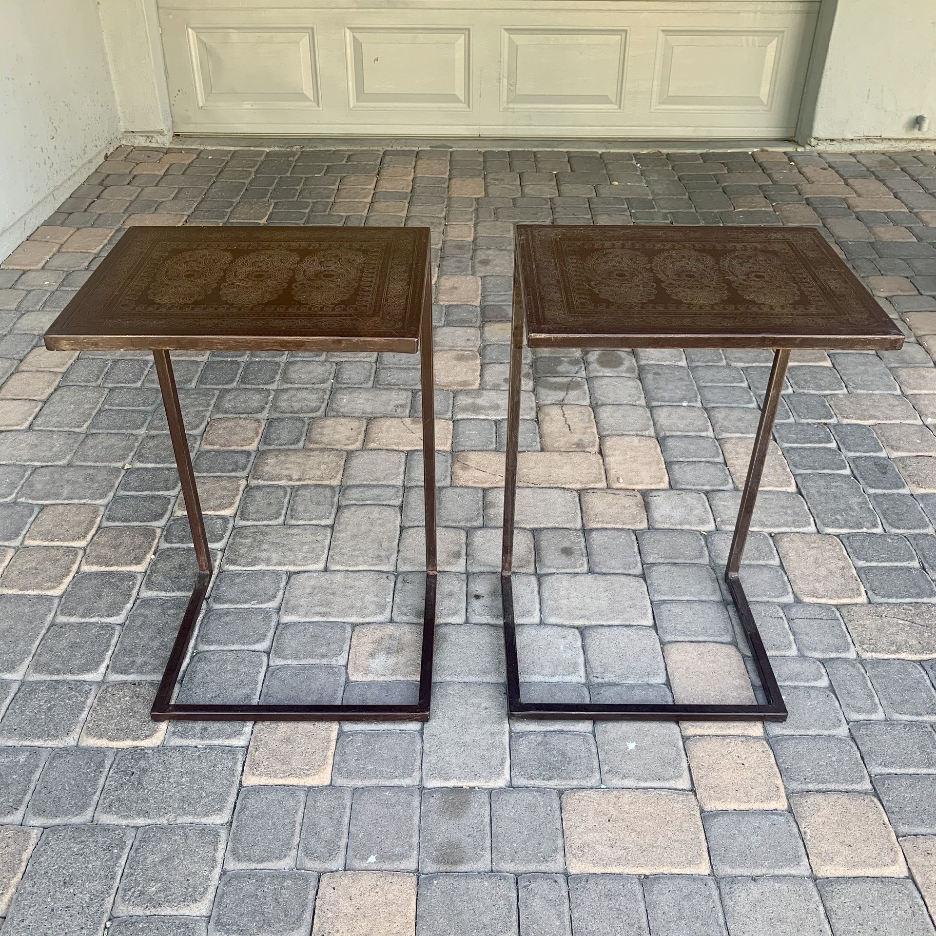 METAL ETCHED PAISLEY “C” TABLES -SET OF TWO for Sale in Phoenix, AZ ...