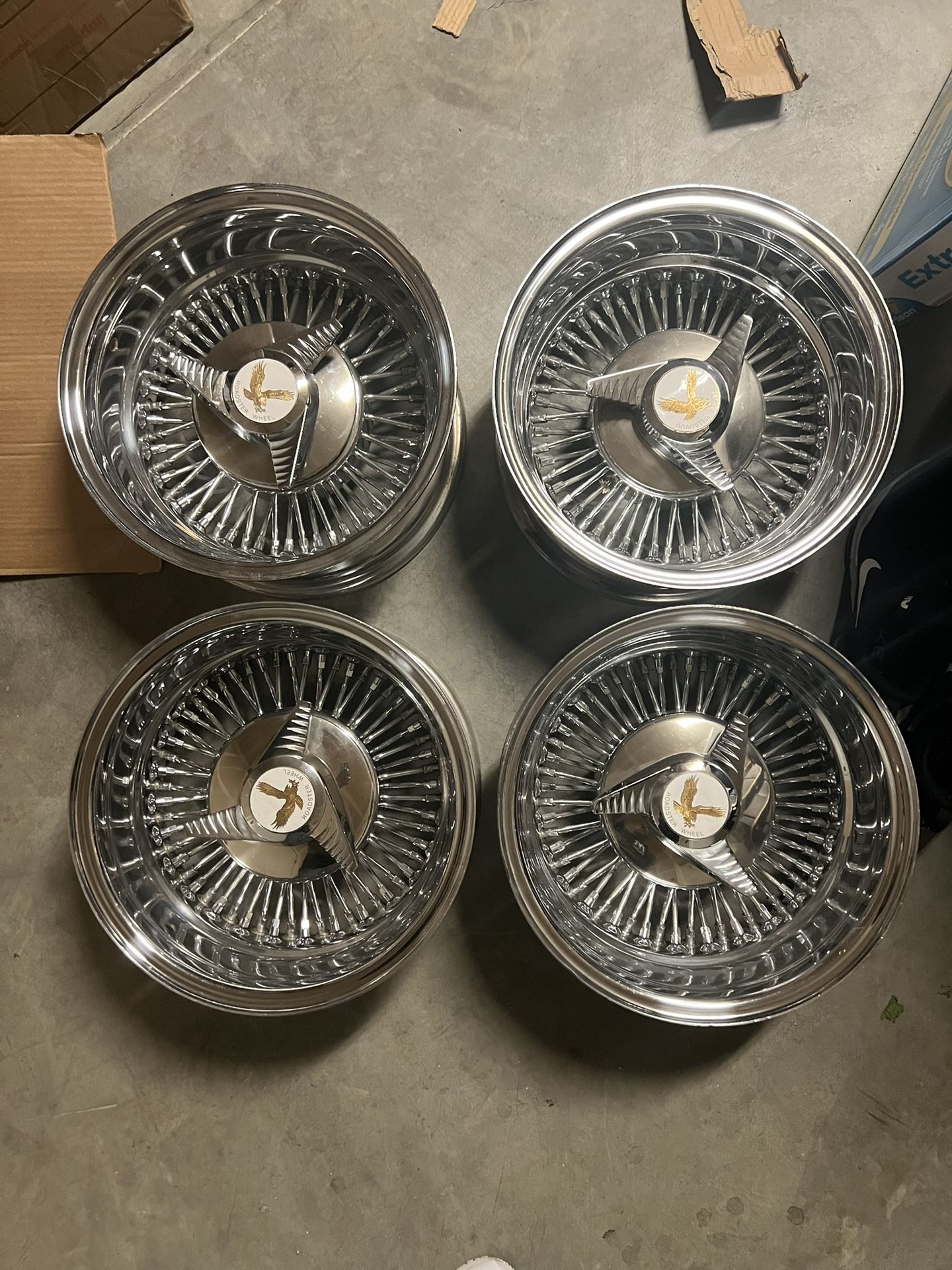 Original 14” Roadster Wire Wheels for Sale in Clovis, CA - OfferUp