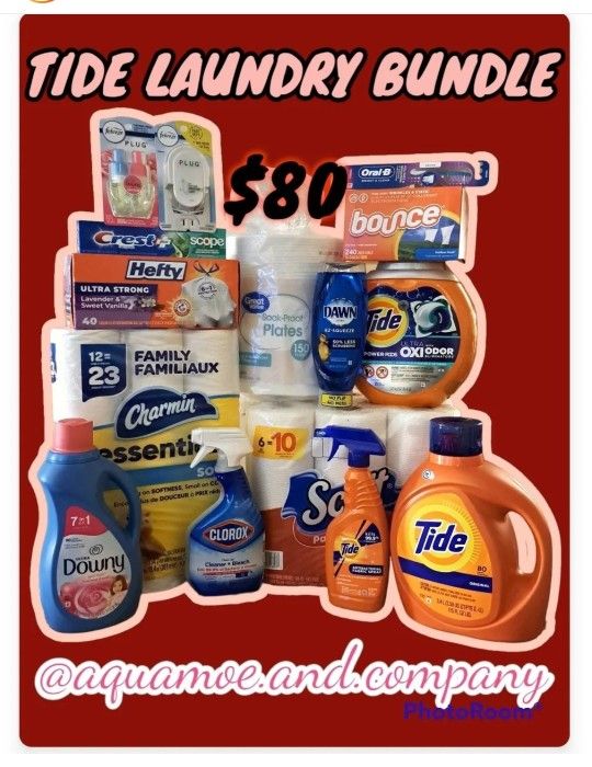 $80 Tide Laundry Bundle for Sale in Baltimore, MD - OfferUp