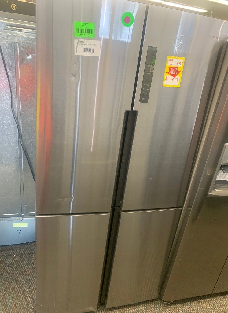 HAIER QHE16HYPFS 16.4 cu. ft. Quad French Door Freezer Refrigerator for ...
