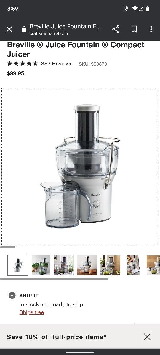 Breville Compact Juicer Kitchen Dining