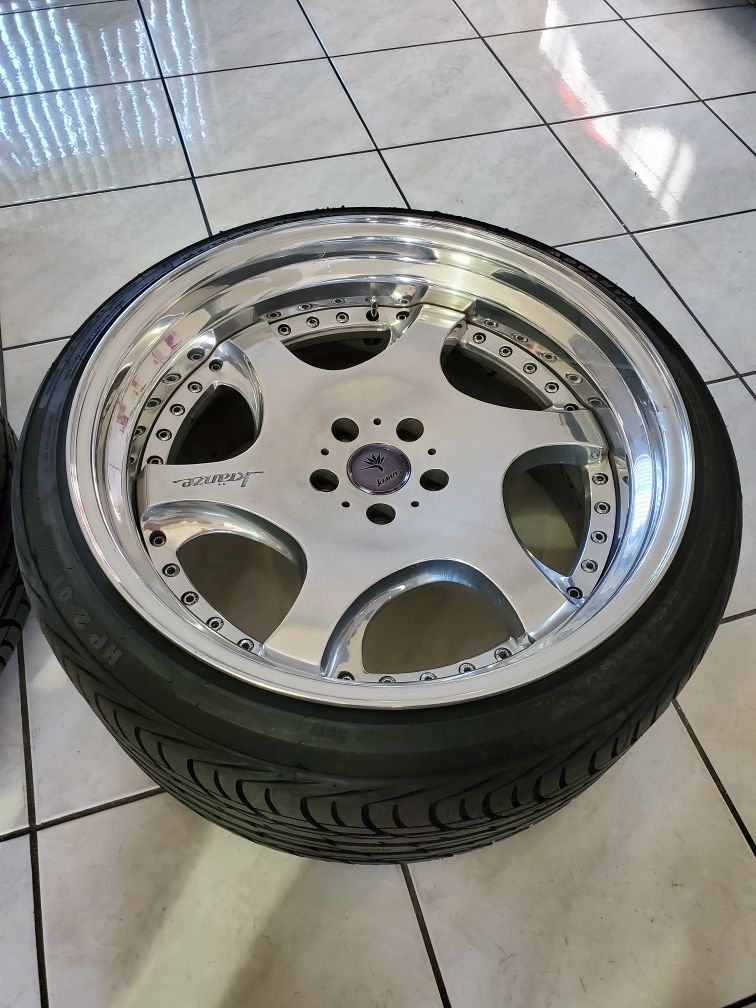 20" Weds Kranze Bazreia Staggered Step lip w/ New Tires VIP JDM Lexus ...