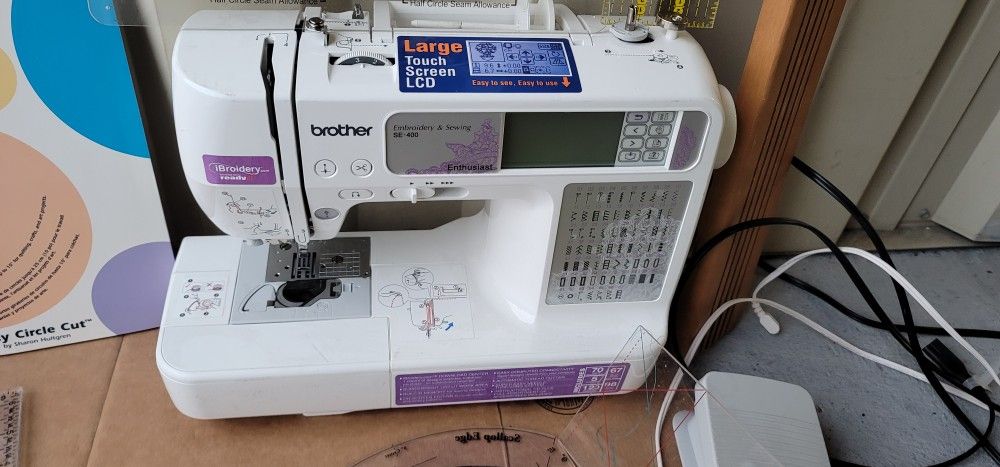 brother embroidery sewing machine with pedal charger for Sale in ...