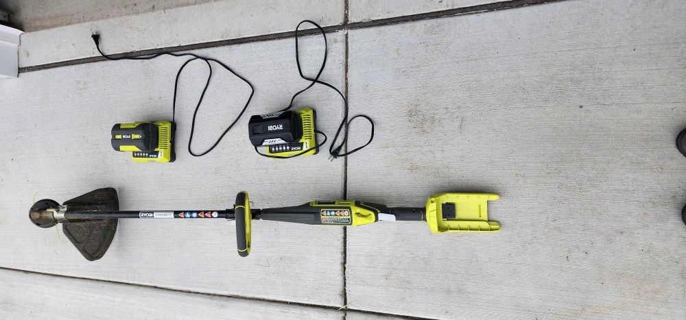 Ryobi Weed Wacker And Batteries for Sale in Wood Dale, IL - OfferUp