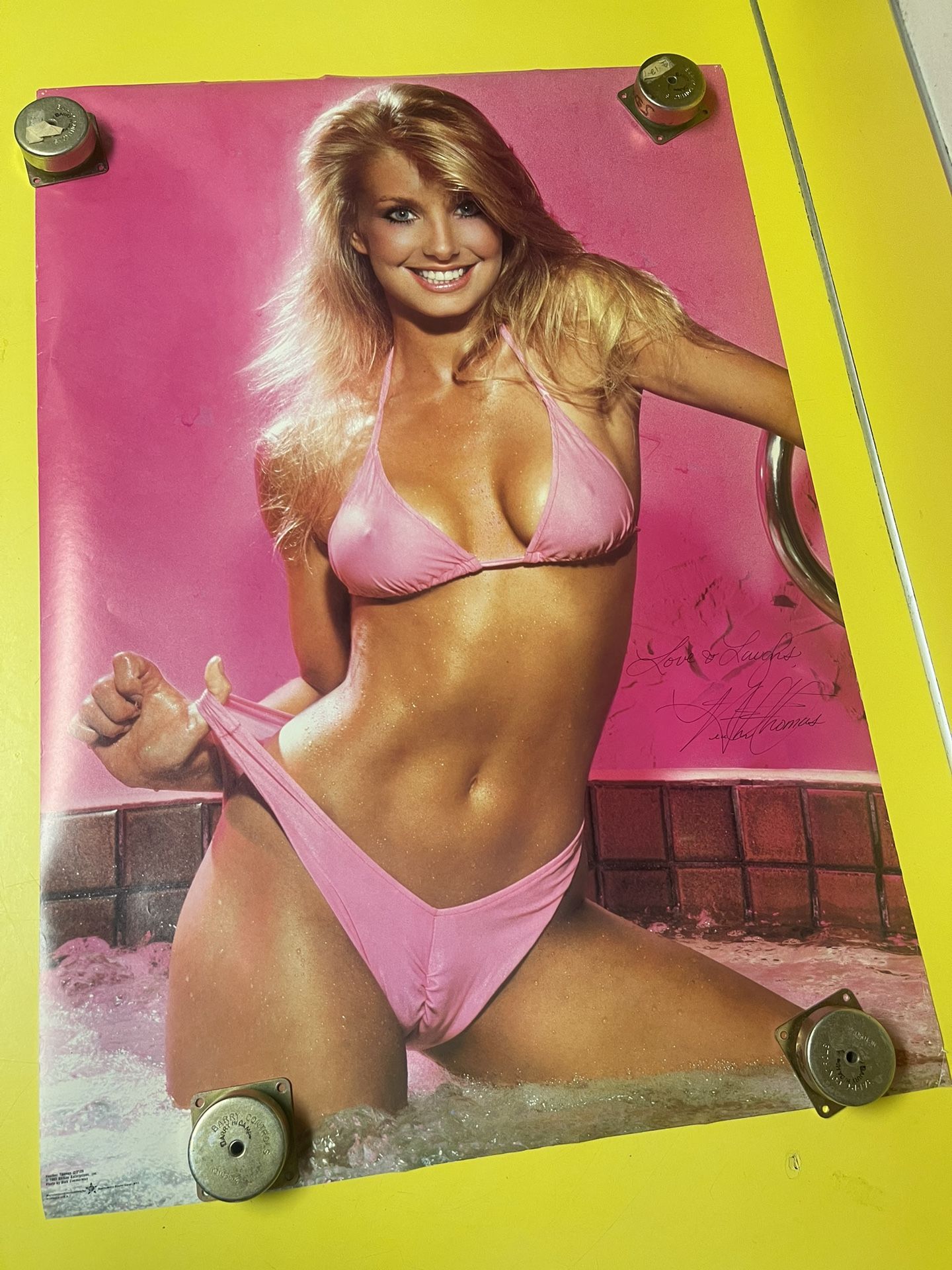 Original 1982 Heather Thomas Pinup Poster pink bikini for Sale in Bellevue, WA - OfferUp