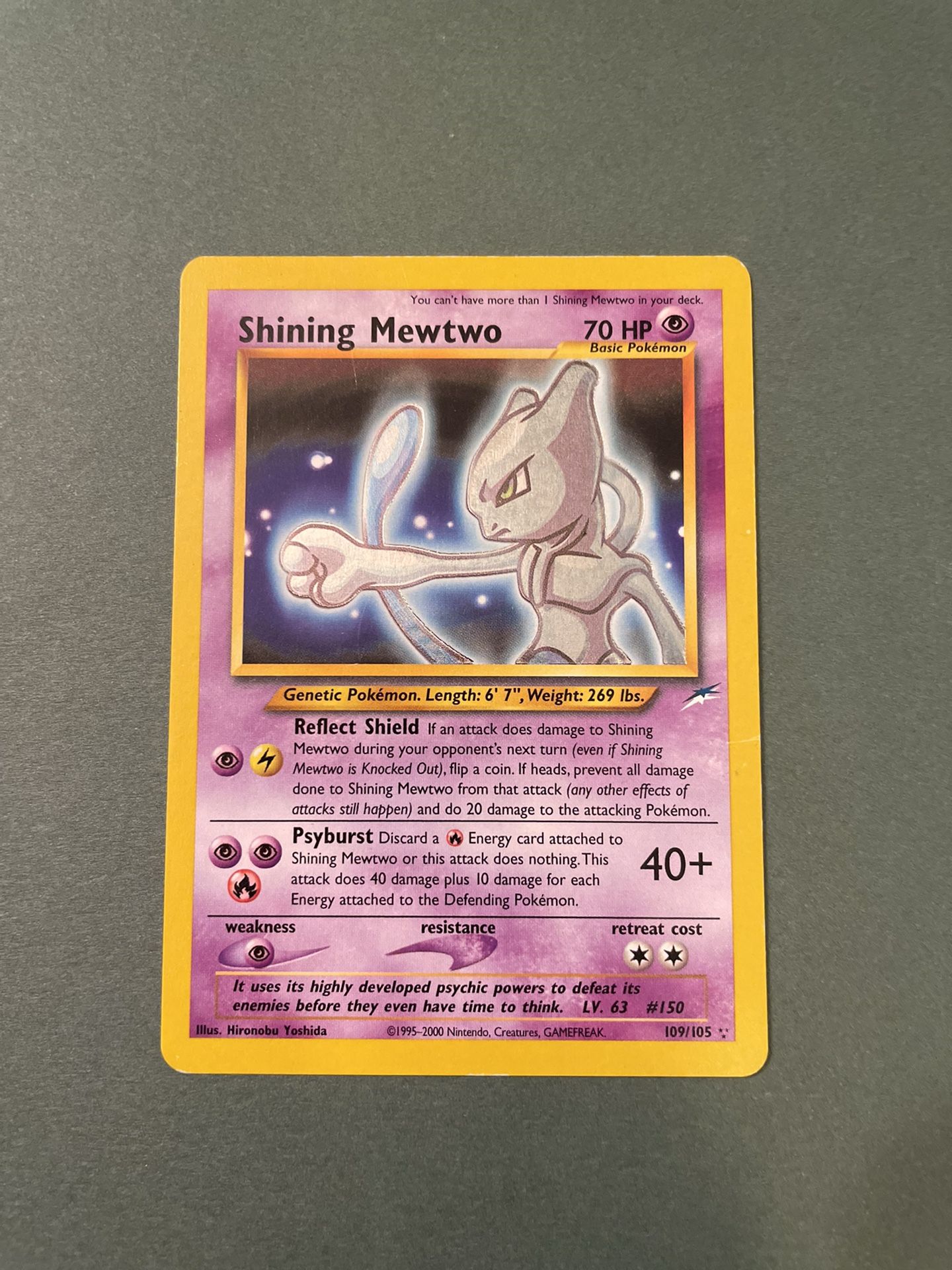 Shiny Mewtwo Card