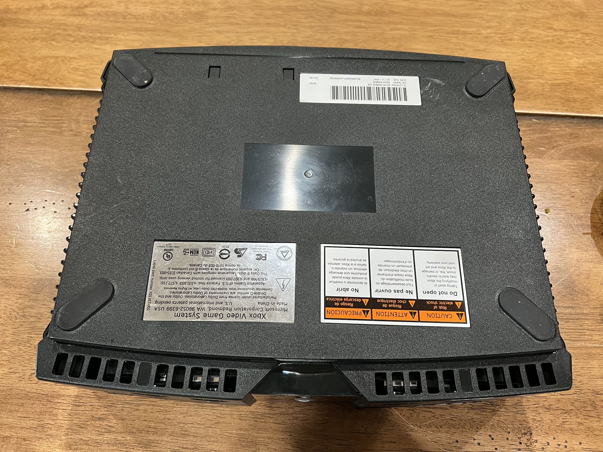 Microsoft Xbox Original Console w/ Cords, Controller, Remote, & 3 Games ...