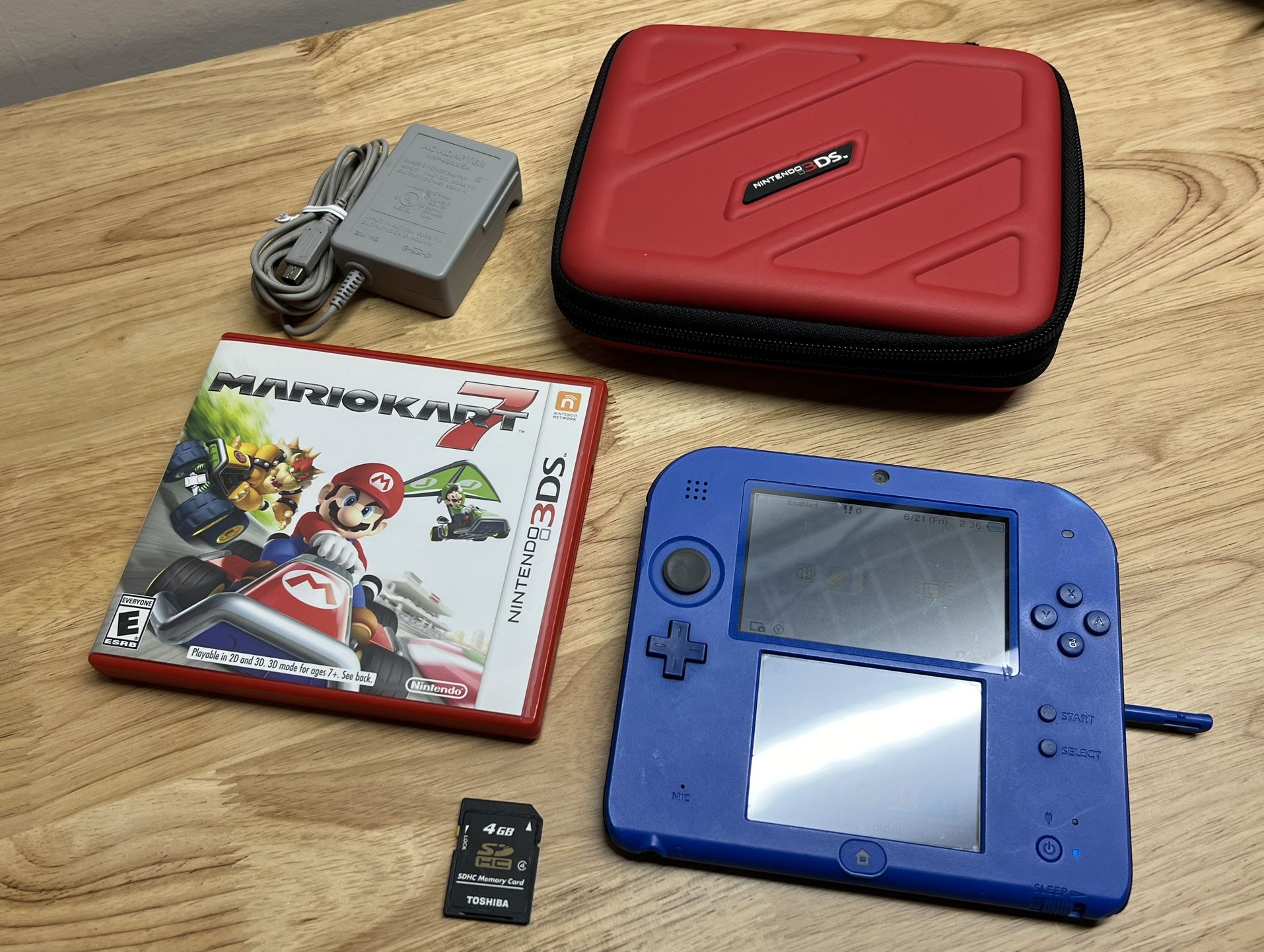 Nintendo 2DS Blue w/Mario Kart + Charger + Case for Sale in Sherwood ...
