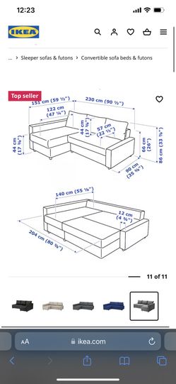 Ikea FRIHETEN Sleeper sectional with storage chaise for Sale in E Atlantc Bch NY OfferUp
