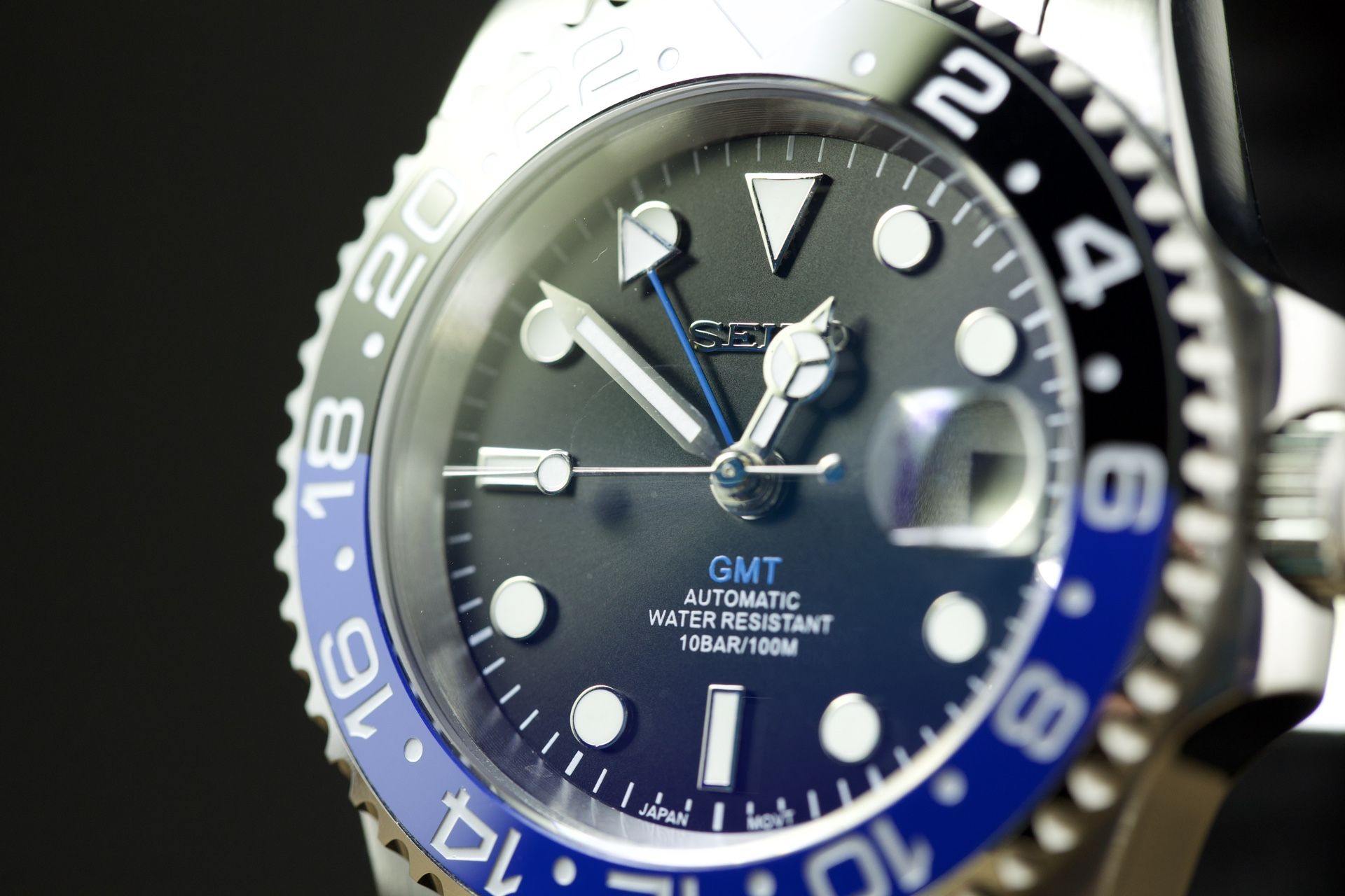 Seiko modded Batman GMT Submariner Men’s Diving Watch for Sale in Norco ...