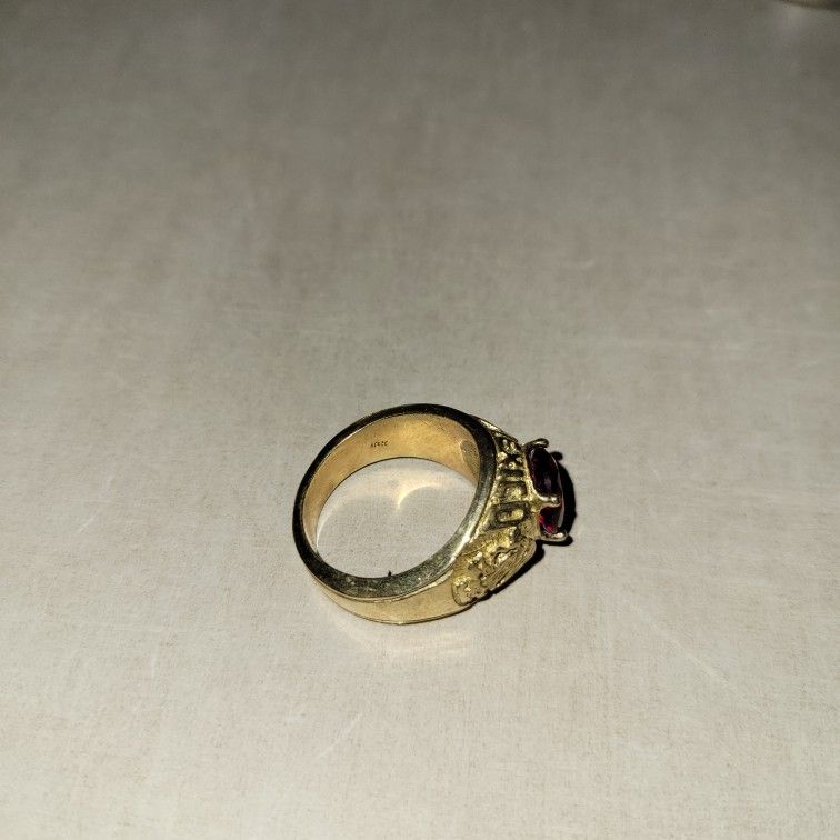 Custom Imitation Plated Ring With Red Imitation Stone for Sale in ...