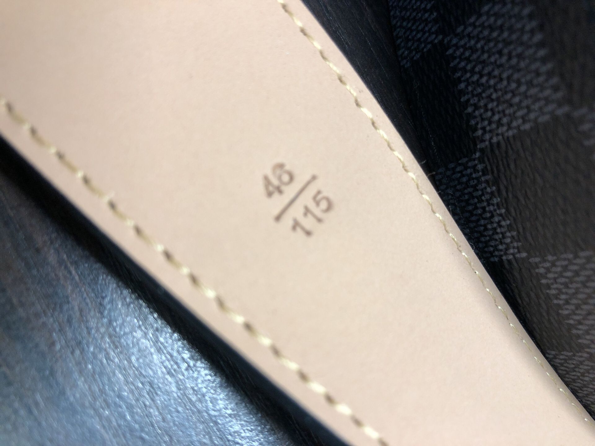 Louis Vuitton black checkered men’s belt 46/115 for Sale in Mukilteo ...