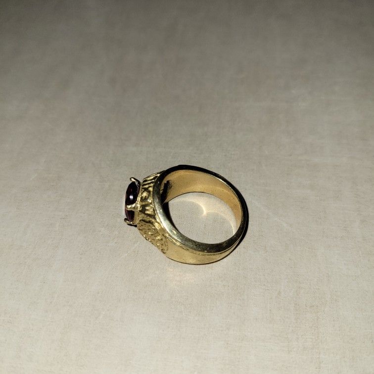 Custom Imitation Plated Ring With Red Imitation Stone for Sale in ...