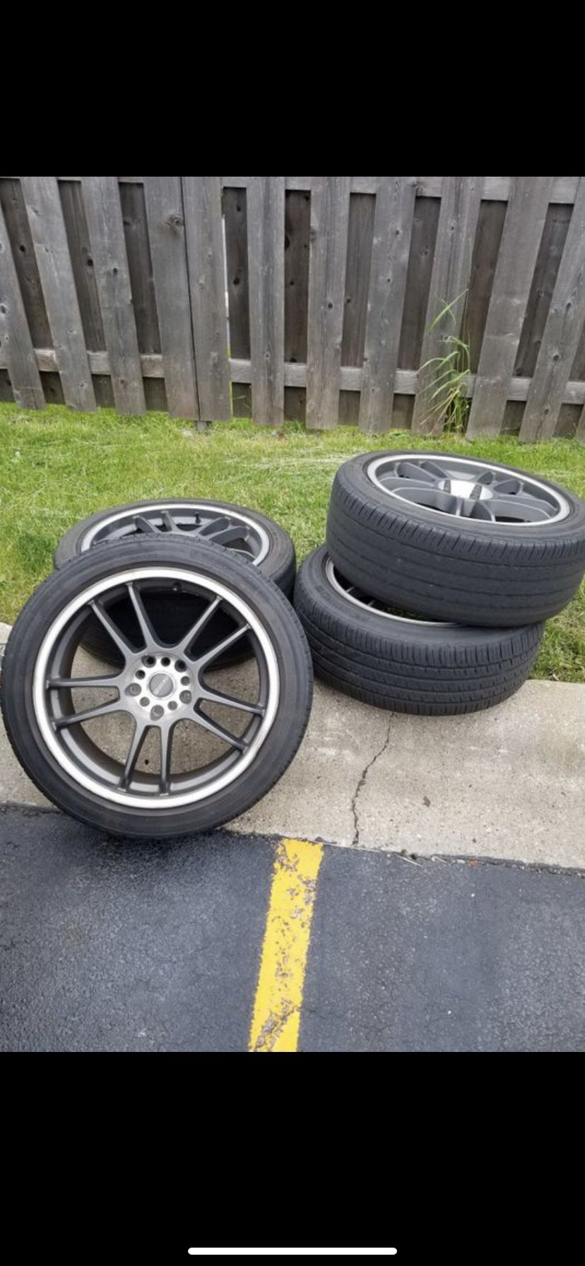 Tenzo r racing wheels 235/45R18 5 lug universal for Sale in River ...