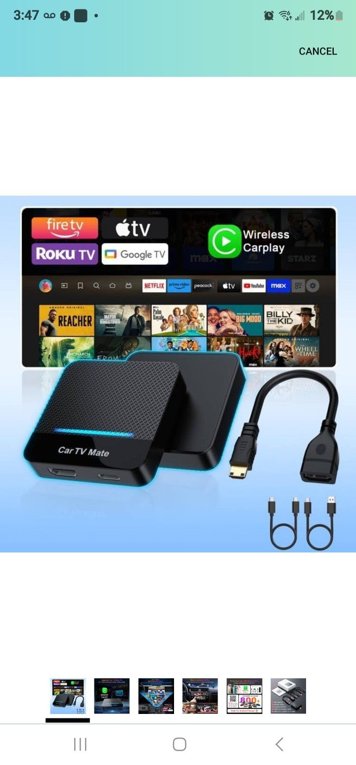 Car TV Mate-HDMl Multimedia Adapter for Fire TV Stick/Google TV Sticks ...