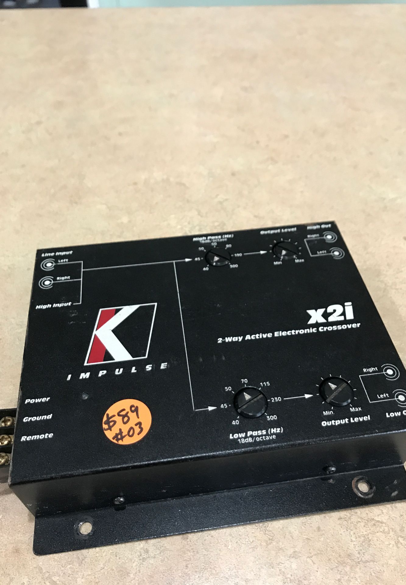 Kicker X2i Car Audio Impulse 2-Way Active Crossover High and low stereo ...