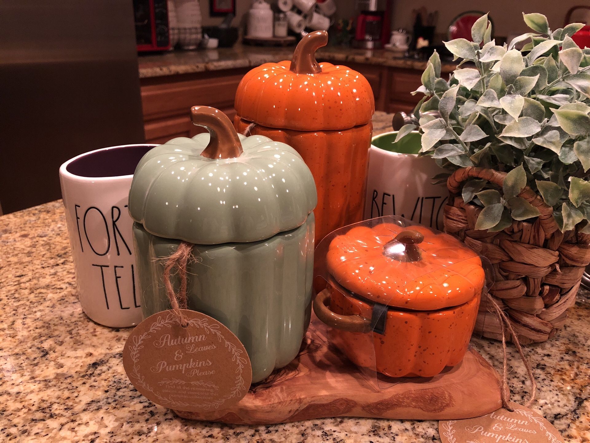 Pumpkin Canister Bundle 10 Strawberry Street-Pairs w/Rae Dunn for Sale ...