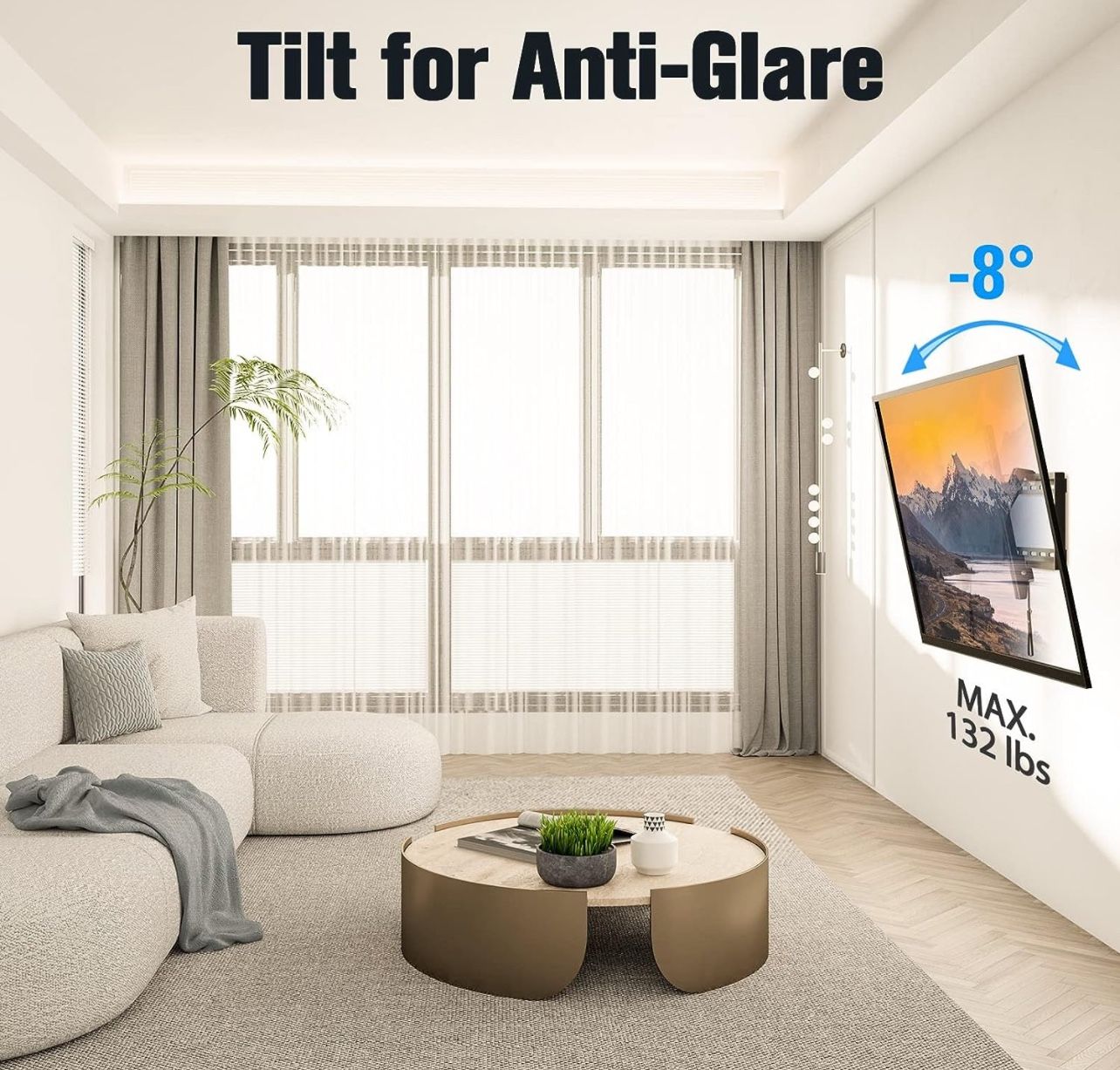 TV Mount for Most 37-75 Inch TV, Universal Tilt TV Wall Mount Fit 16 ...