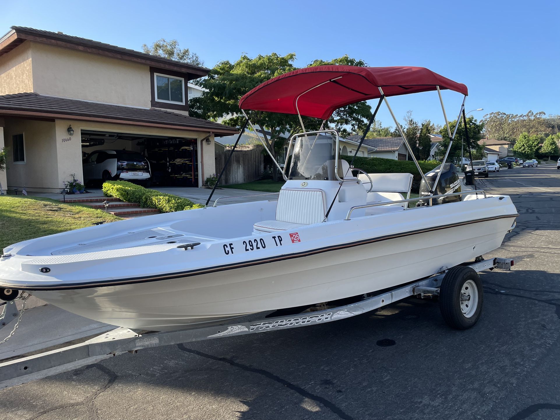 2002 Triumph 19ft Center Console Fishing Boat 140hp 4-stroke for Sale ...