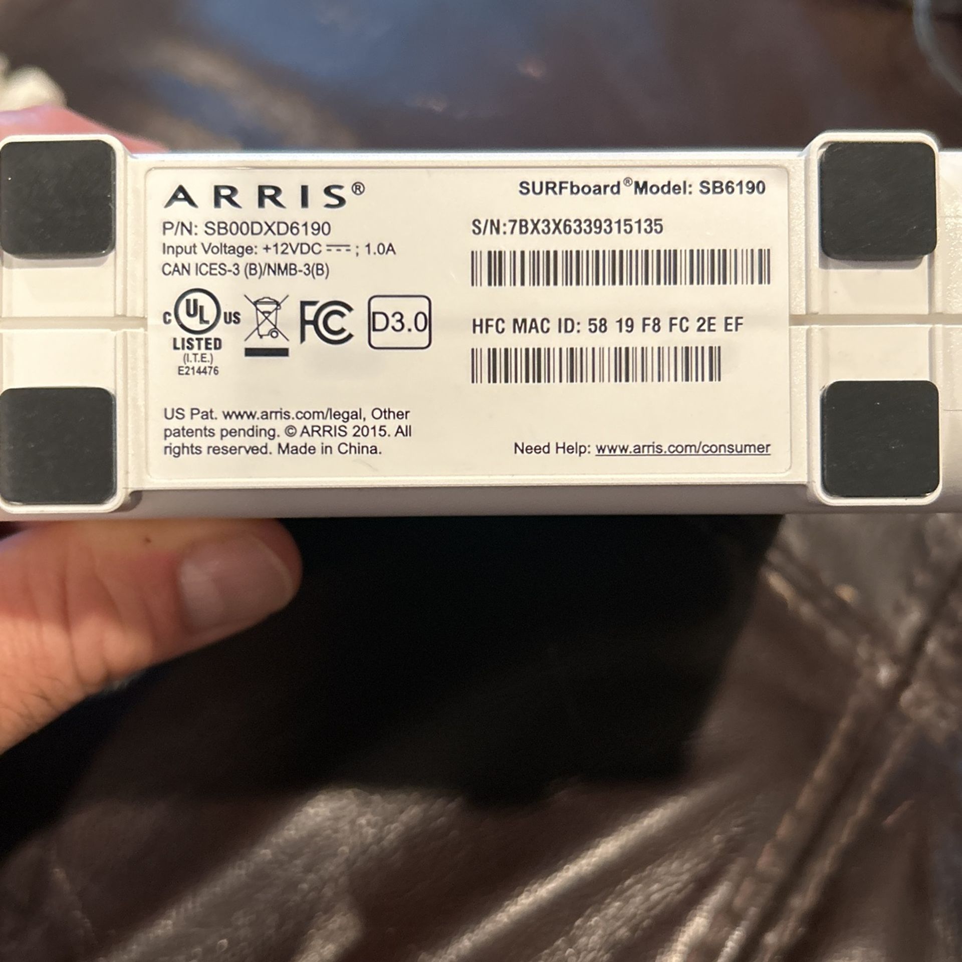 Arris surfboard SB6190 Cable Modem for Sale in Houston, TX - OfferUp