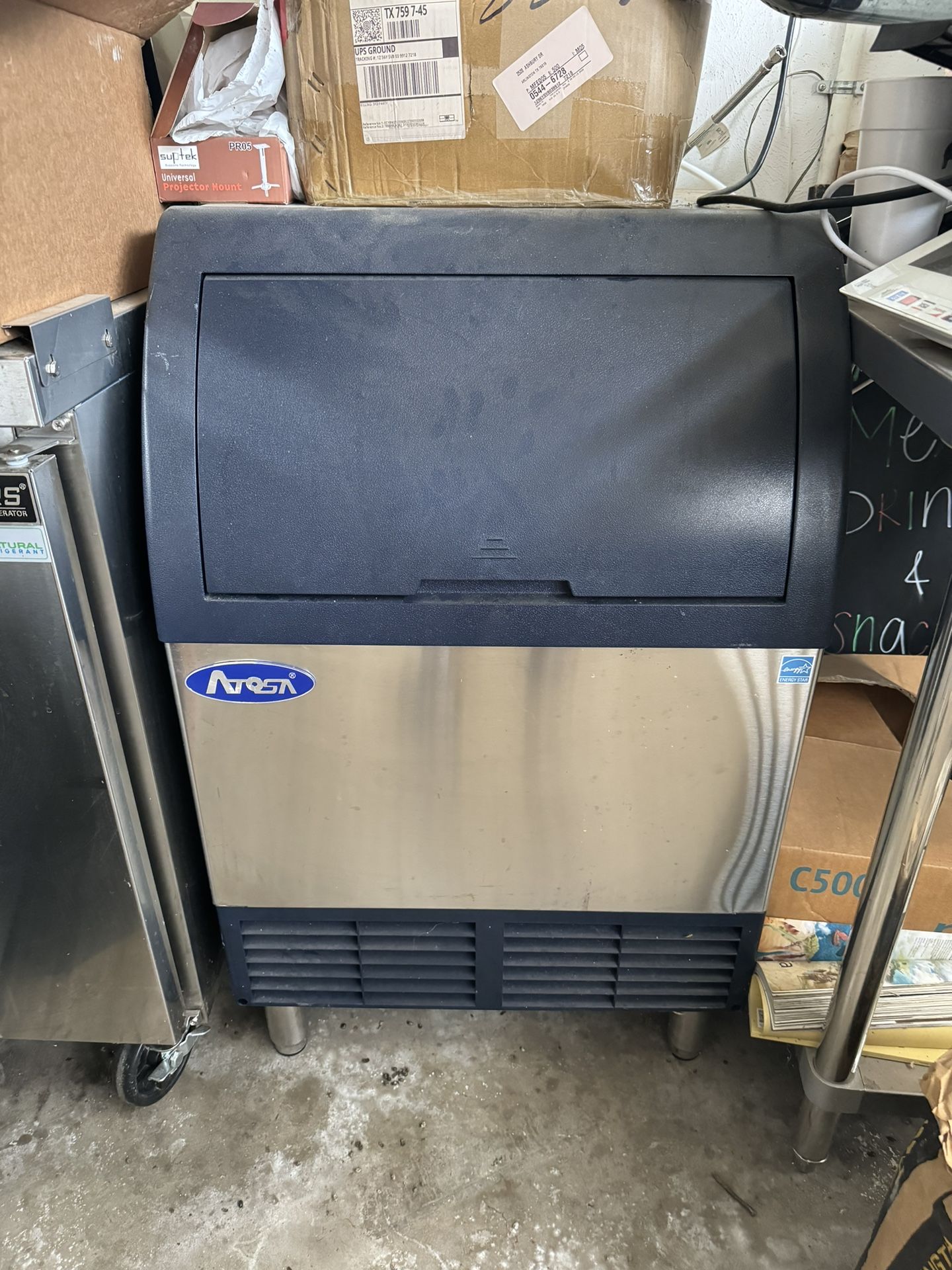 Atosa Air Cooled Cube Style Ice Maker With Bin Stainless Steel for Sale ...