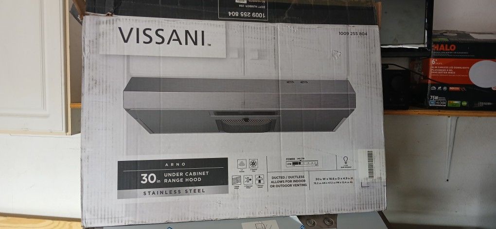 Vissani Stainless Steel Range Hood With Exhaust Fan And Light Brand New ...