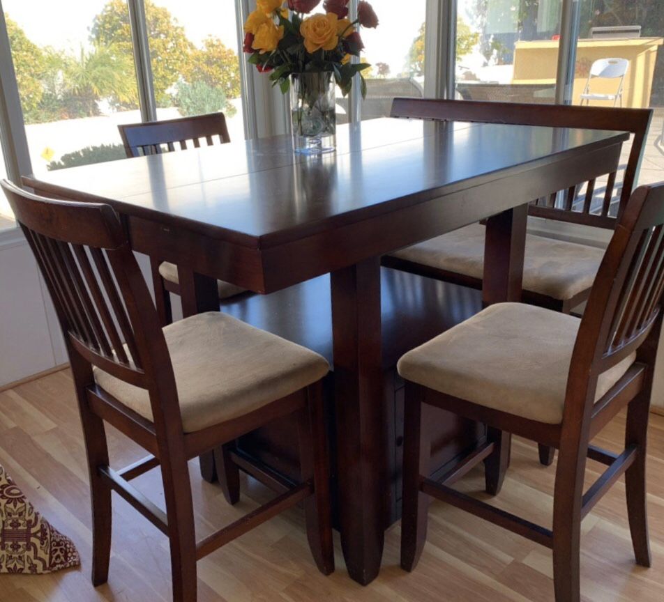 Expandable Counter-height Dining Table & Chairs for Sale in San Diego ...