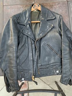 Cal Leather Vintage motorcycle jacket L.A.P.D. for Sale in Pico Rivera ...