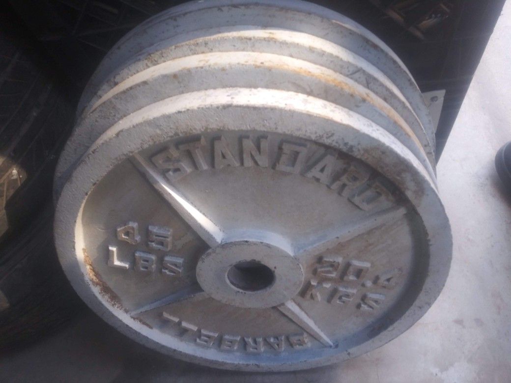 45 Lb Weights. Olympic Bar Weights. Weights Only for Sale in Apache ...