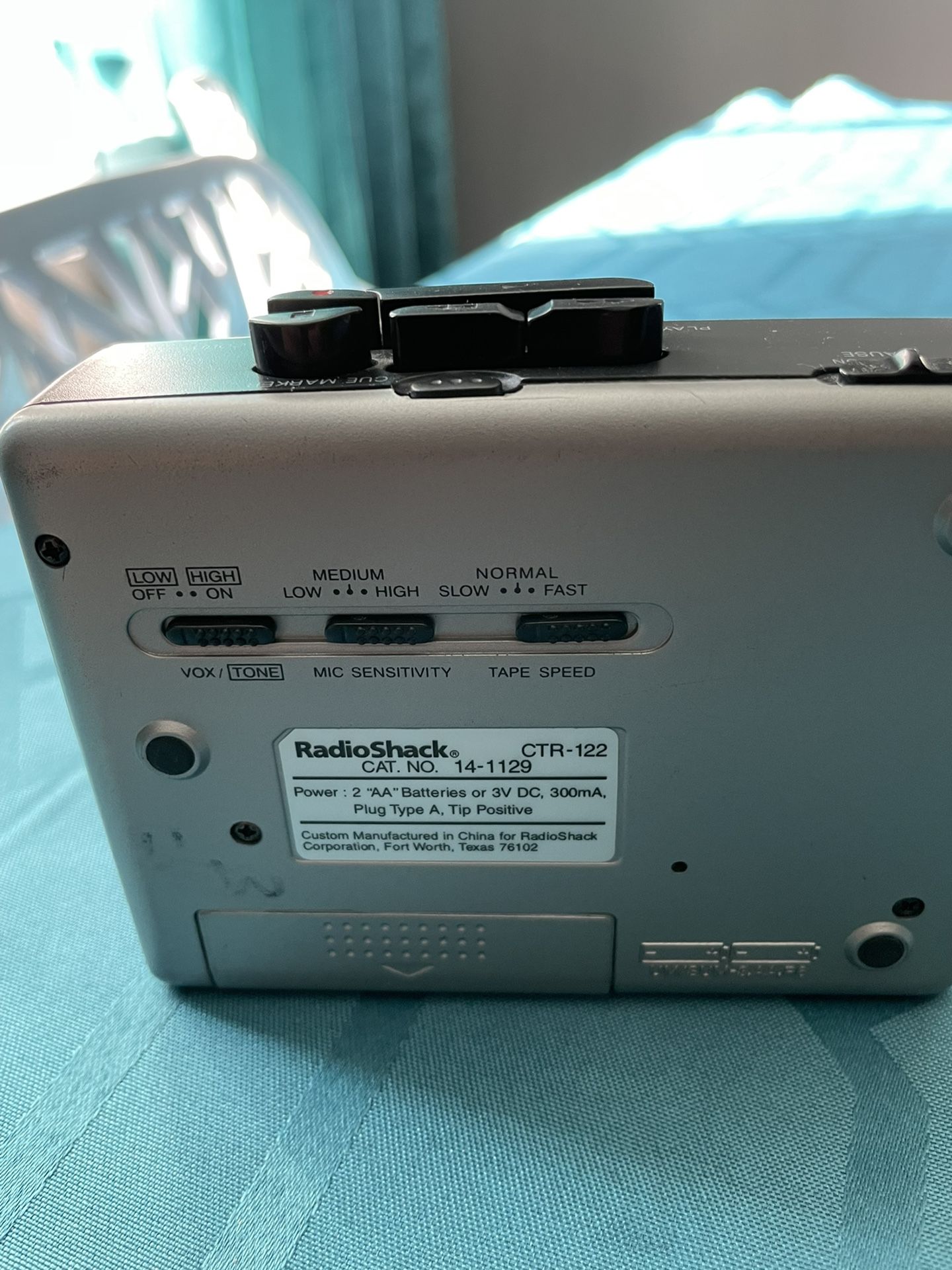 Radio Shack CTR-122 Handheld Cassette Tape Recorder VOX Voice ...