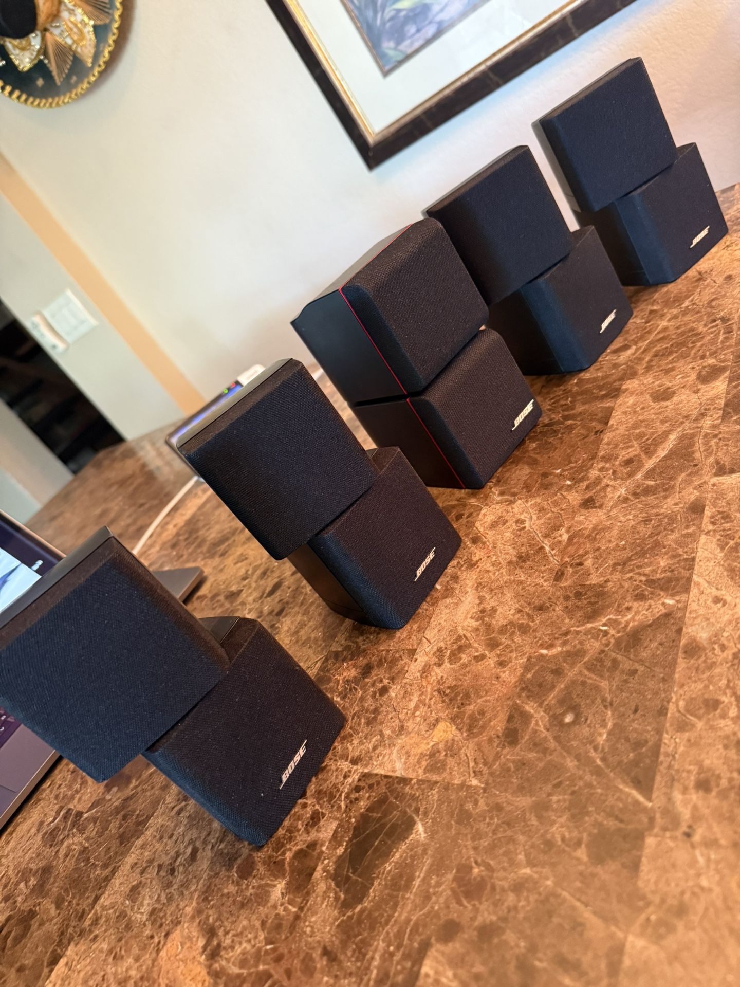 5Bose Double Dual Cube Two Speakers Acoustimass Lifestyle Mountable Surround Amazing Sound for ...