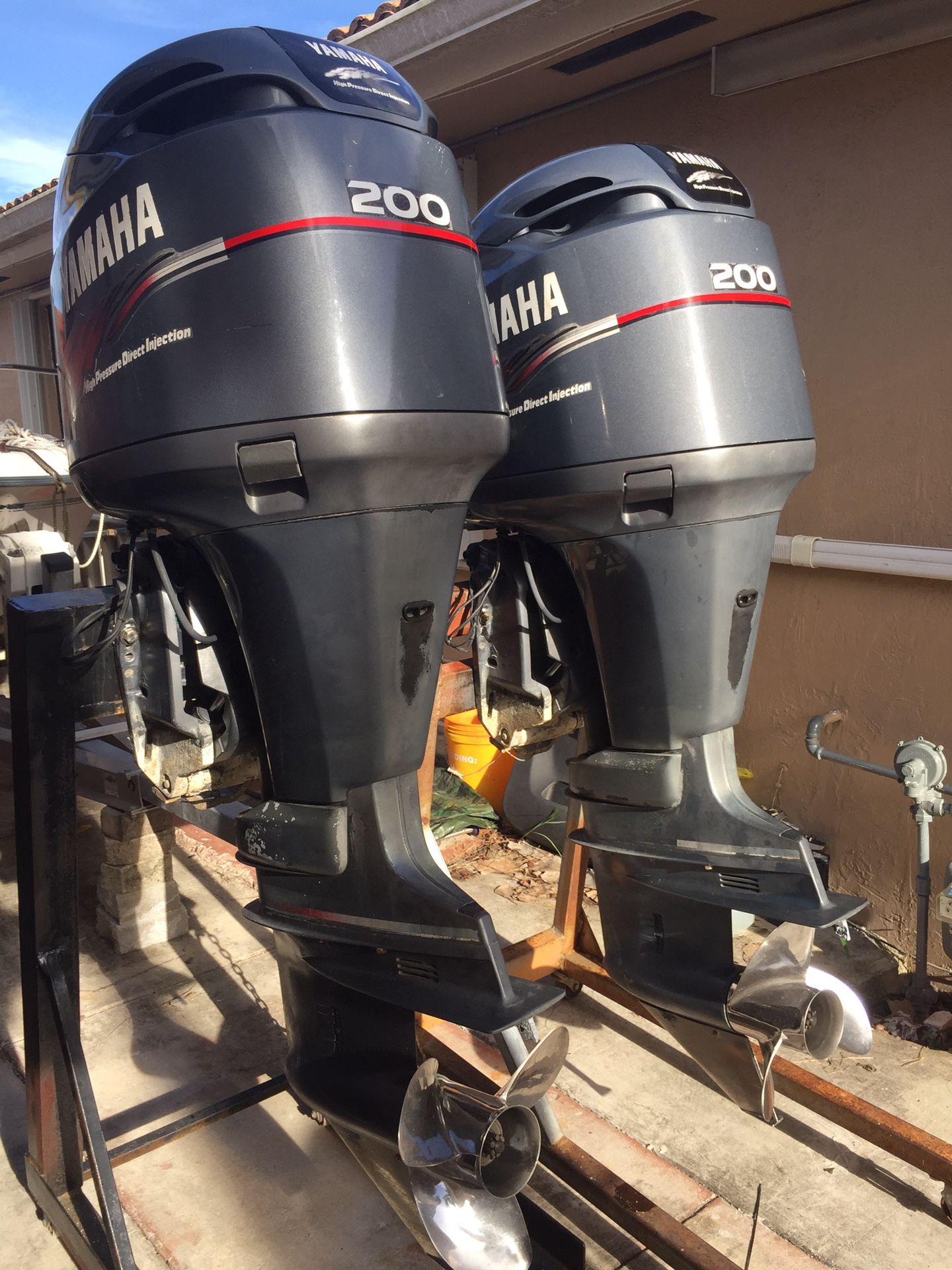 Pair 2001 Yamaha 200 hp Hpdi Fuel Injection Outboard Motors with All ...