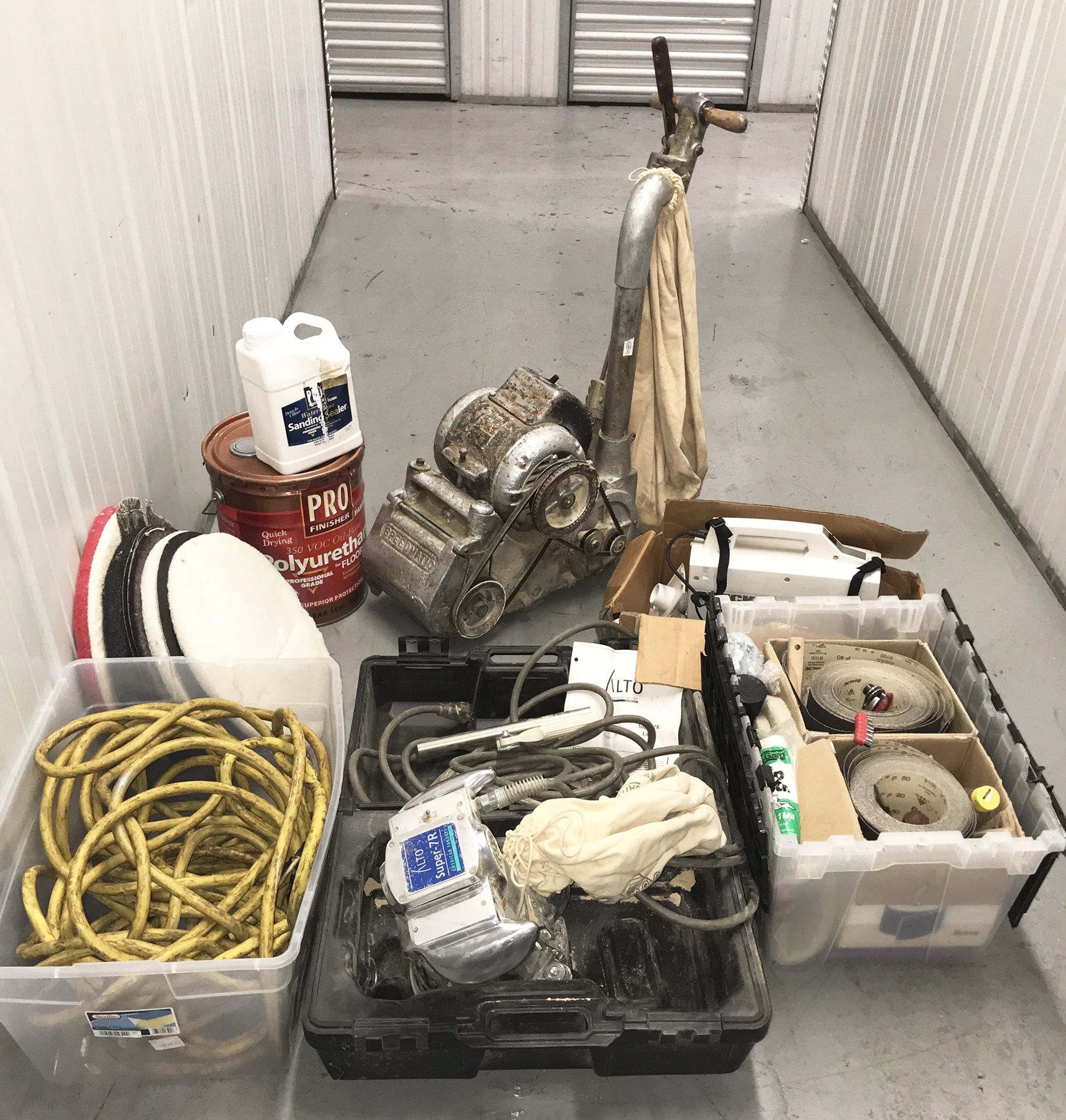 Lot of Floor Sanding Equipment Clark drum sander machine & Alto 7R ...