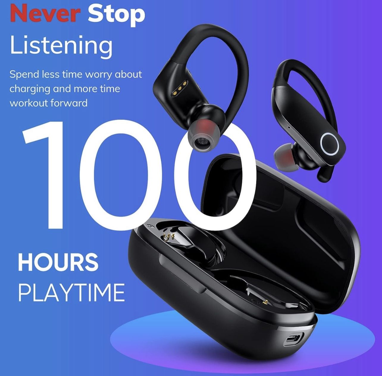 Audífonos Con Pantalla Táctil Wireless Bluetooth Earbuds With 2500mAh ...