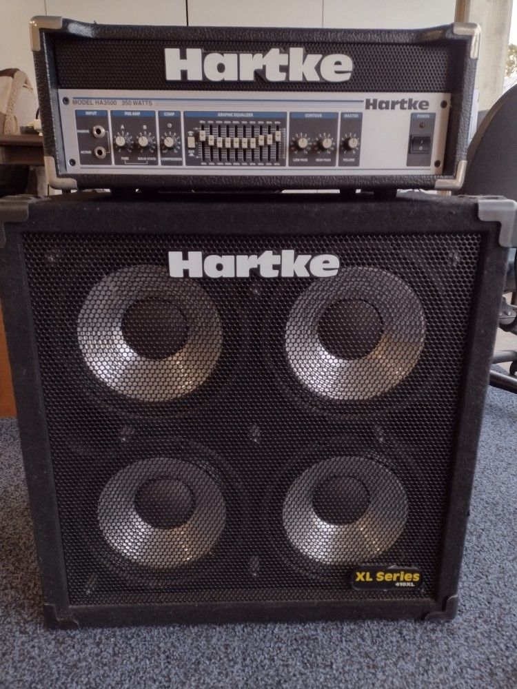 Killer Hartke BASS GUITAR Half Stack..4 X 10 Cab ,Head In Travel Case ...