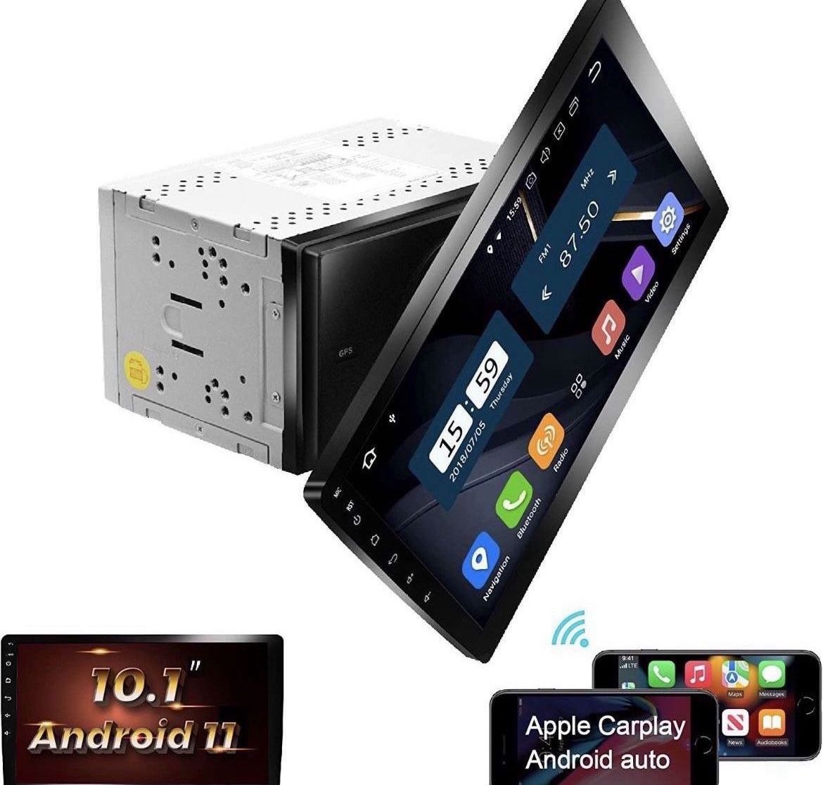 Amaseaudio Android 11 Car Stereo, 10.1" Touchscreen, Universal 2 Din ...