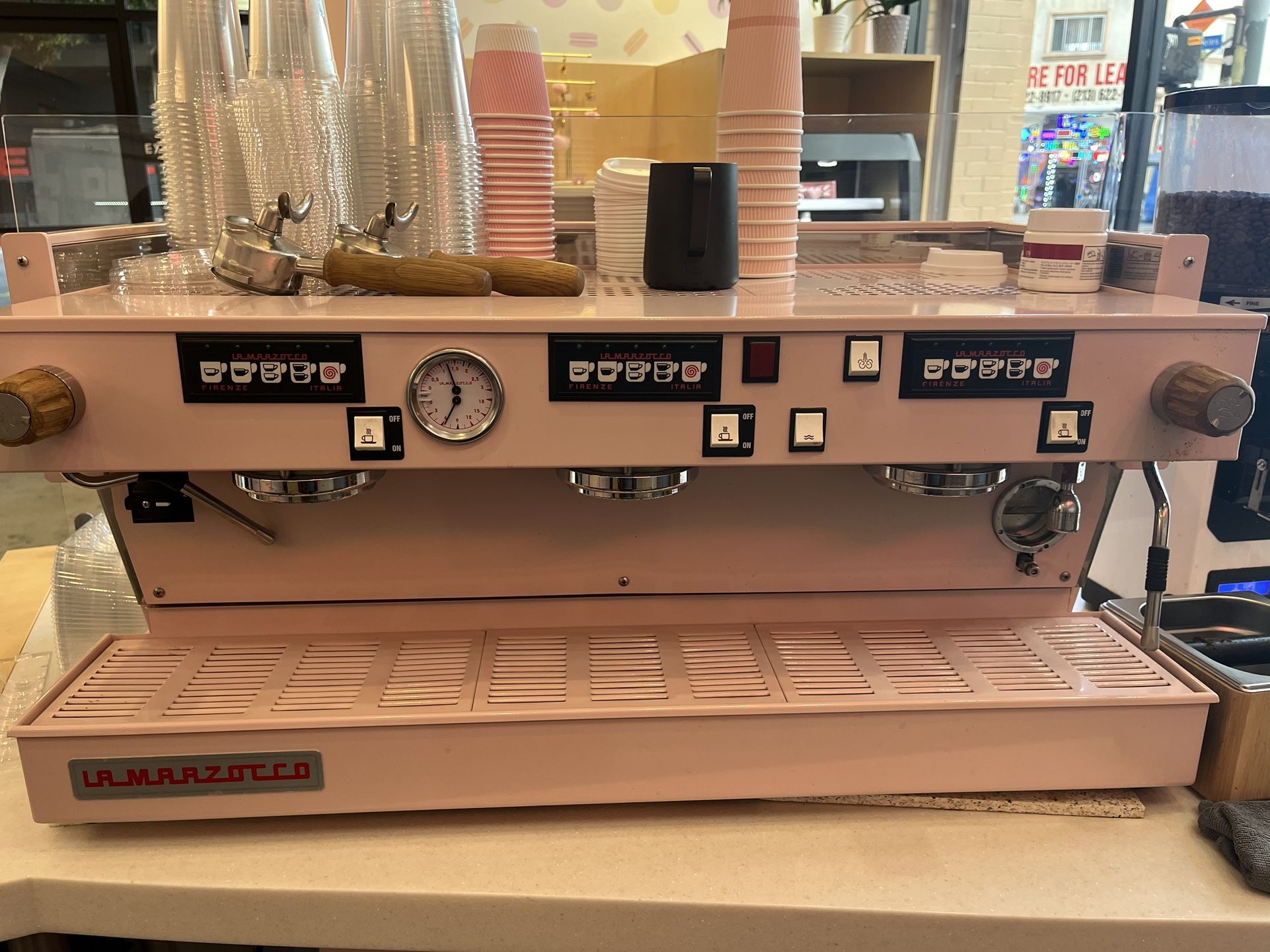 La Marzocco Pink 3 Group Head Linea Espresso Machine in Fairy Floss for ...