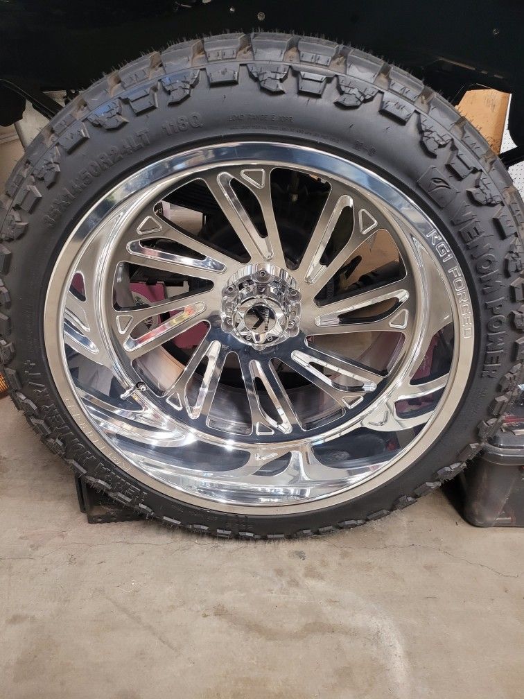 24x14 billet wheels 6x5.5 on 35x14.50R24 tires (K5 IS NOT FORSALE) for ...