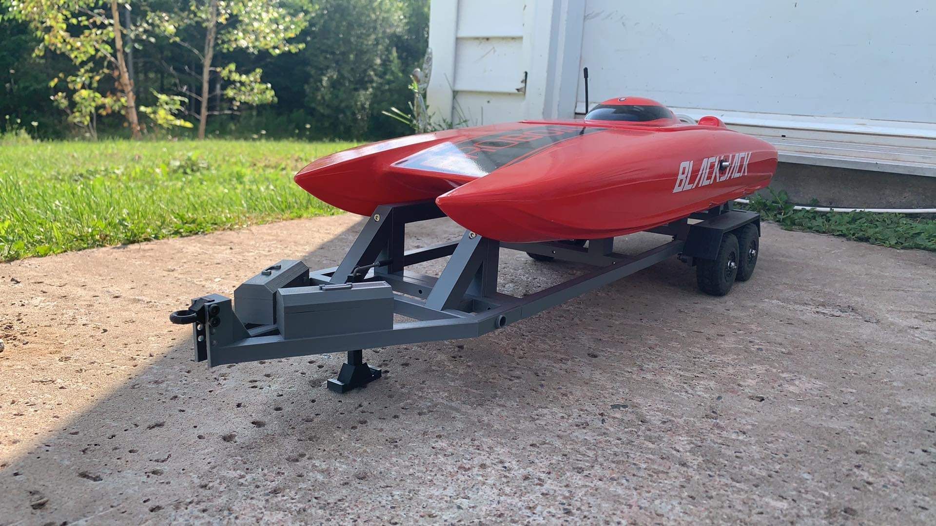 NEW BLACK BLACKJACK RC CATAMARAN BOAT TRAILER for Sale in Lewiston, ME ...