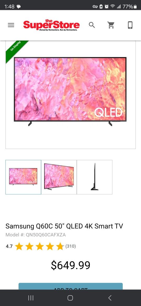 Samsung 50 Class Q60C QLED SMART TV for Sale in San Antonio, TX - OfferUp