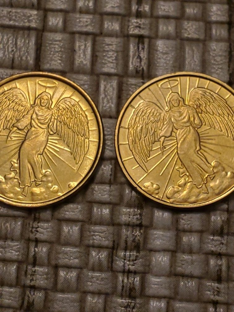 Vintage Gold Tone Guardian Angel. Coin. for Sale in Laveen Village, AZ ...
